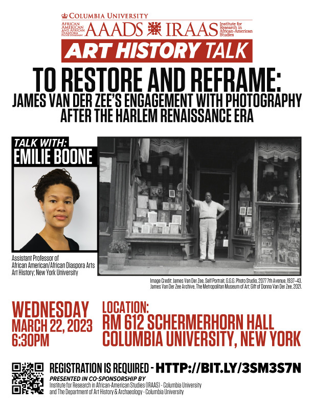 To Restore and Reframe: James Van Der Zee’s Engagement with Photography ...